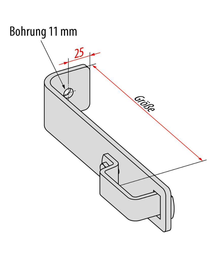 Hymer 50139 210mm Wall Bracket for Fixed Ladders - Murdoch International
