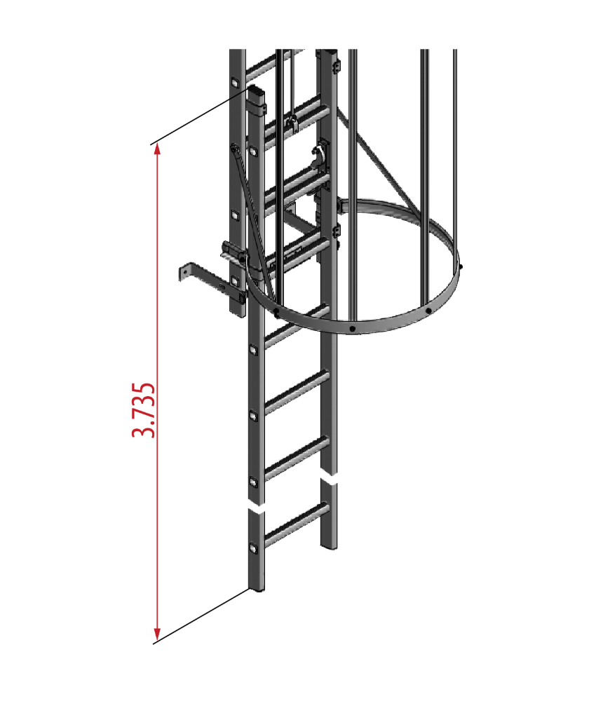 Hymer 52315 Retractable Access Ladder for Fixed Ladders - Murdoch ...