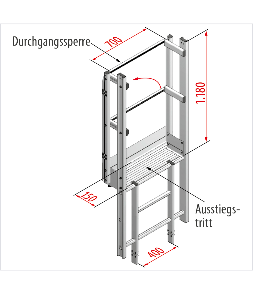 Hymer Fall Arrest Rail Rest Platform - Murdoch International