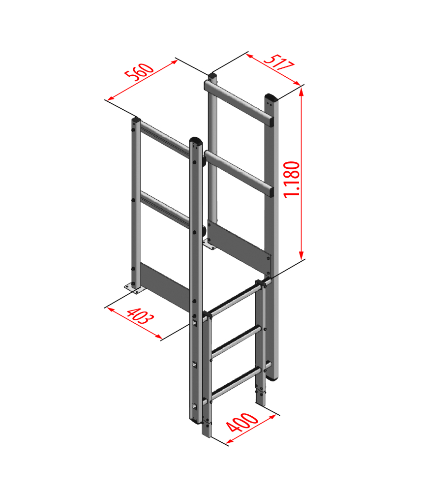 Hymer 54054 Exit With Handrails for Fixed Ladders - Murdoch International