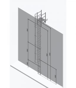 Hymer Fixed Vertical Ladder - Parapet Ladder - Murdoch International