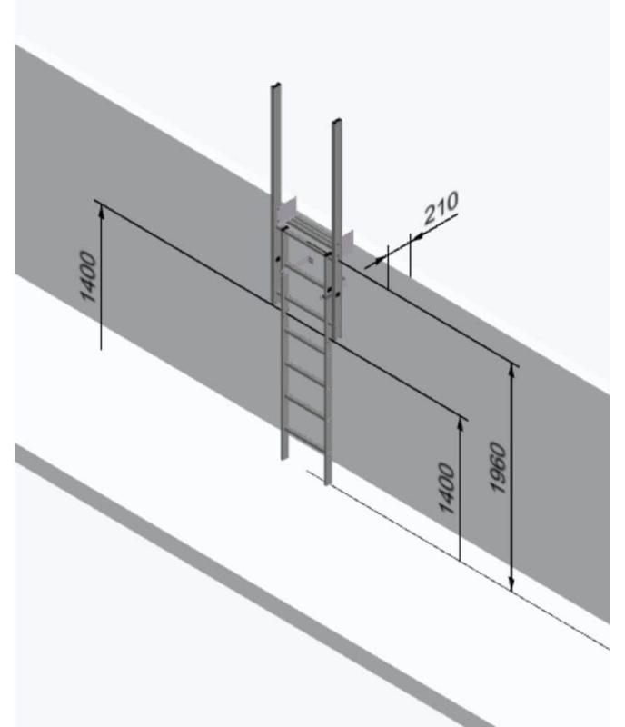 Hymer Fixed Vertical Ladder - Walkthrough Only - Murdoch International