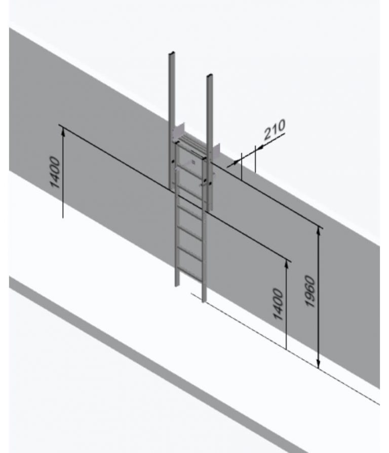Hymer Fixed Vertical Ladder - Walkthrough Only - Murdoch International