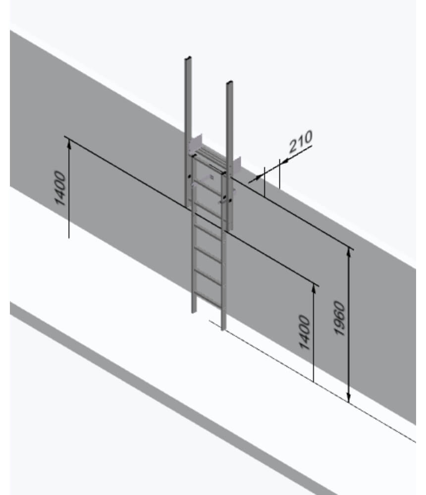 Hymer Fixed Vertical Ladder - Murdoch International