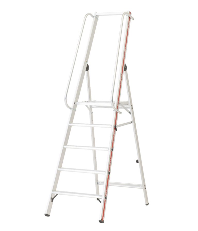 Hymer 8078 Platform Stepladder With Long Handrail - Murdoch International