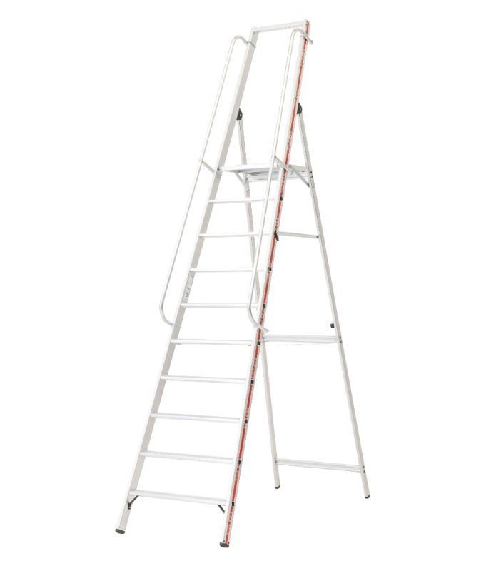 Hymer 8078 Platform Stepladder With Long Handrail - Murdoch International